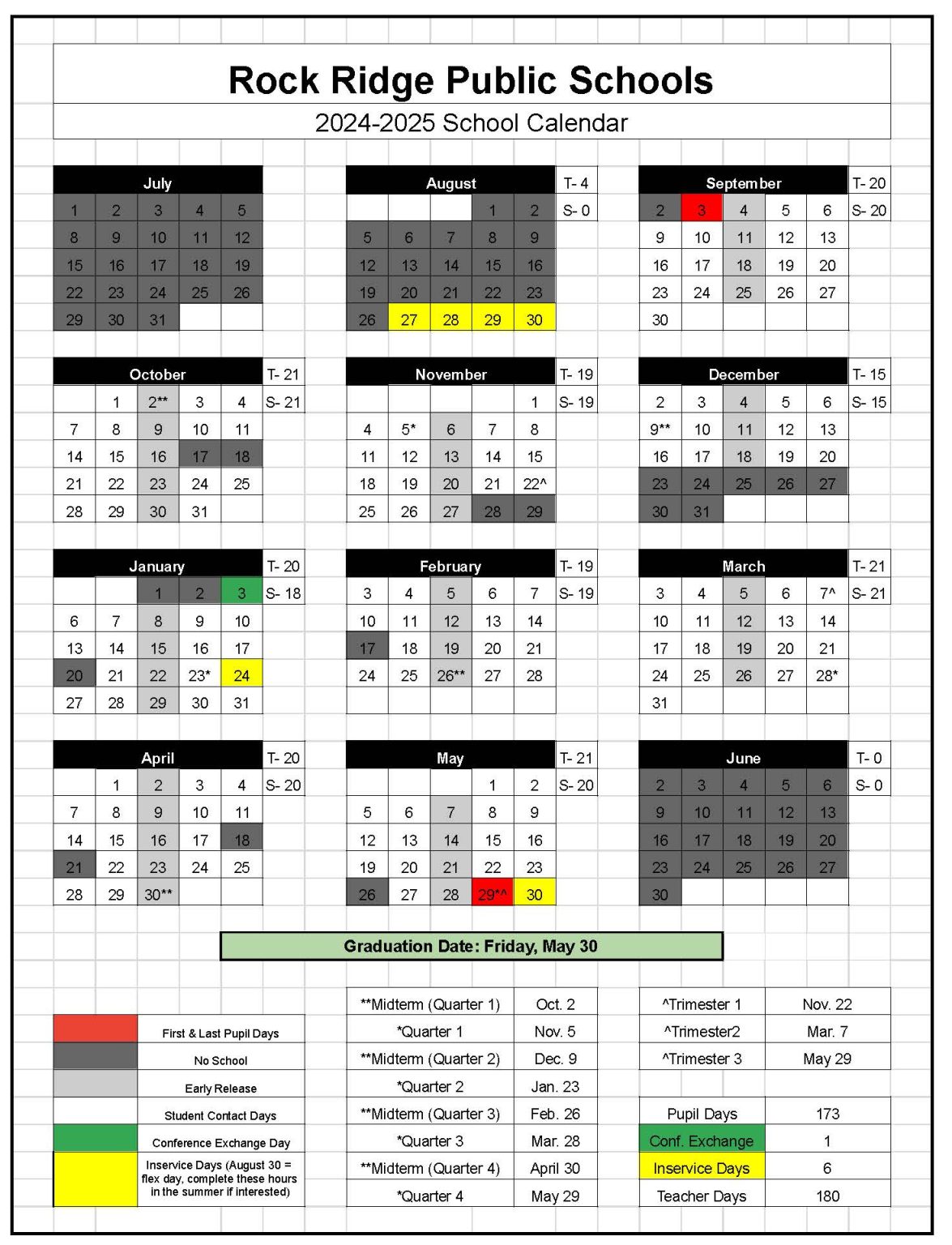 Calendar - Rock Ridge Public Schools